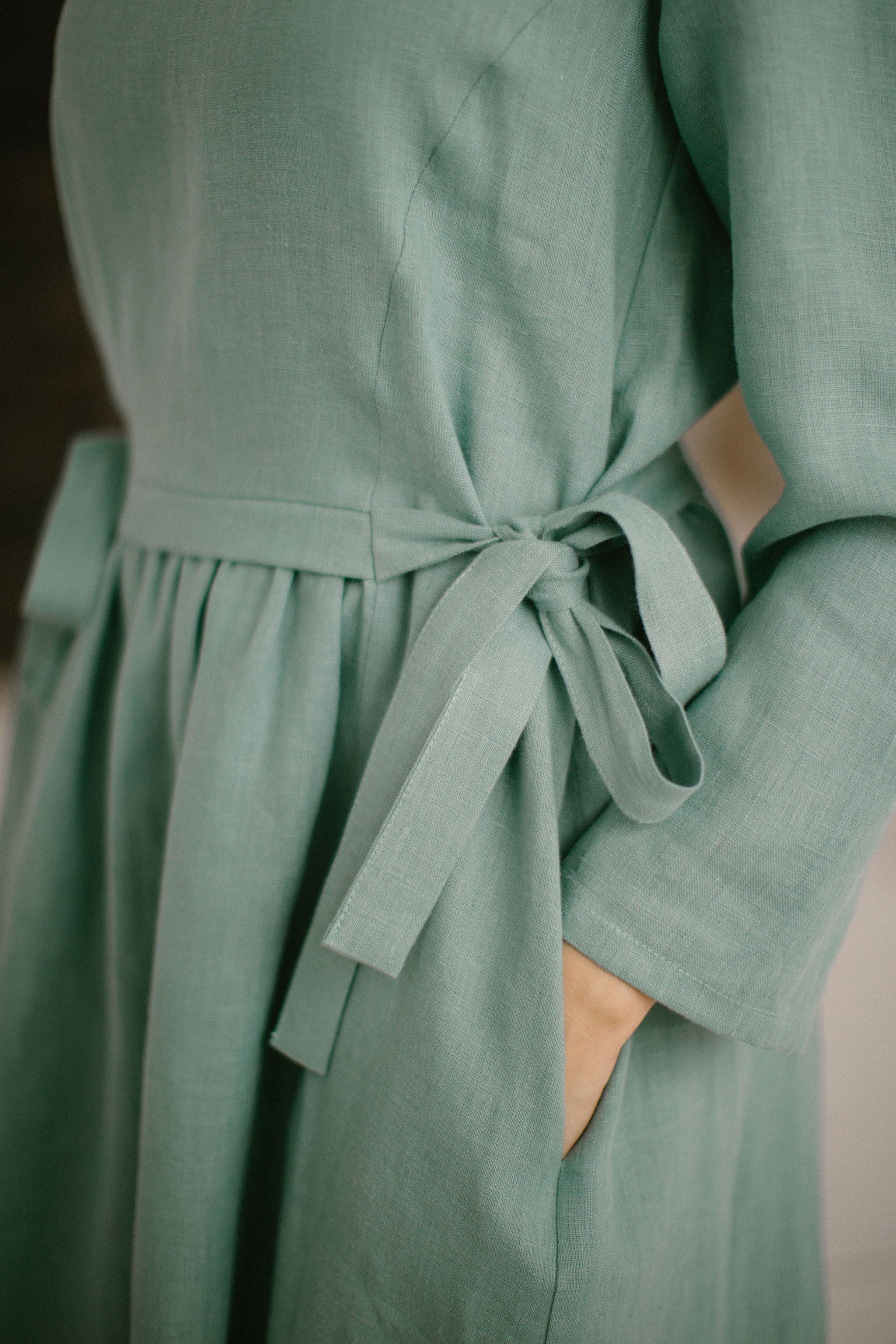 Simple Linen Dress. Handcrafted. Ethically made. World Wide Shipping ...