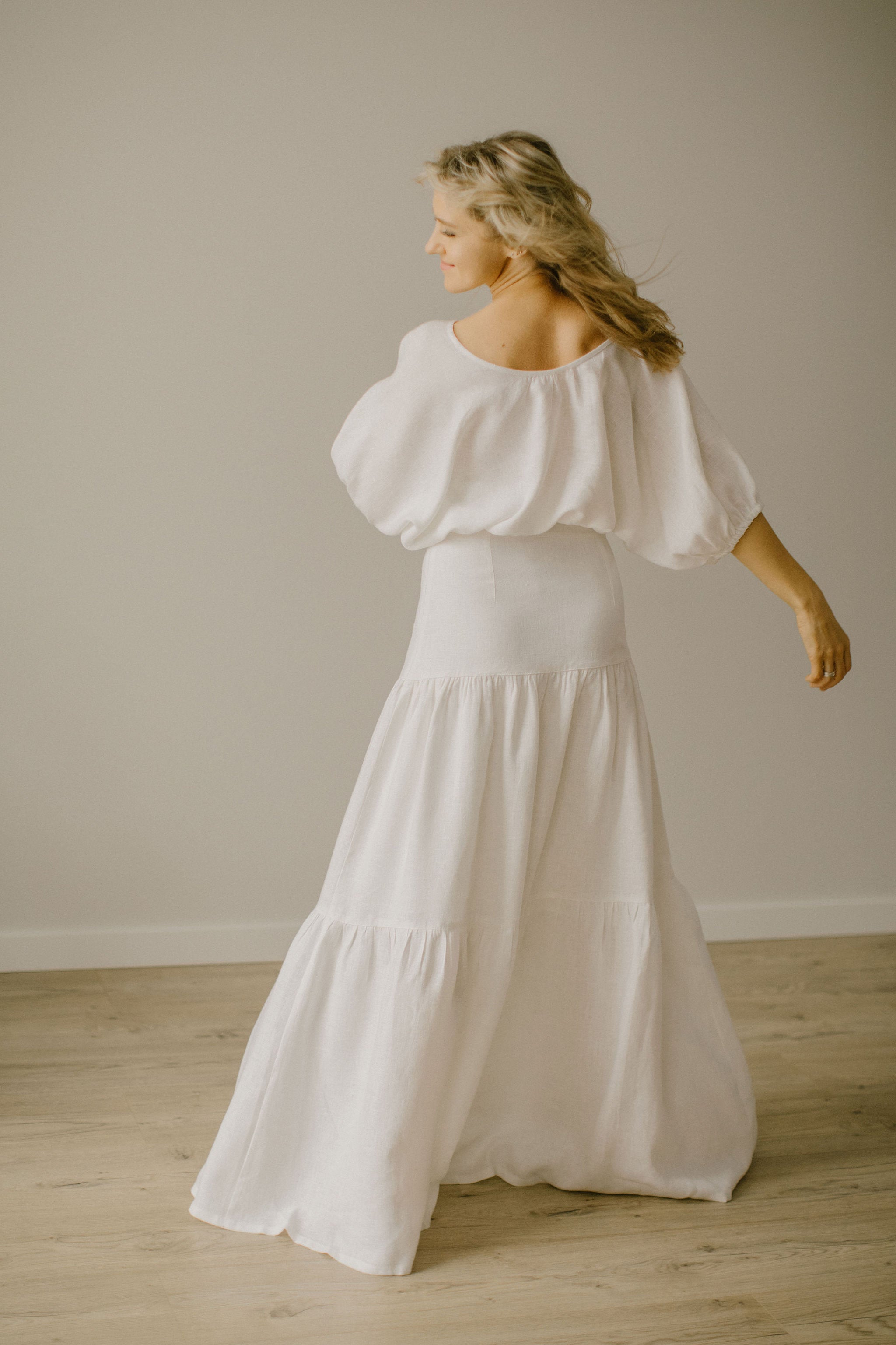 Linen Wedding Dress Set. Handcrafted. Ethically Made.