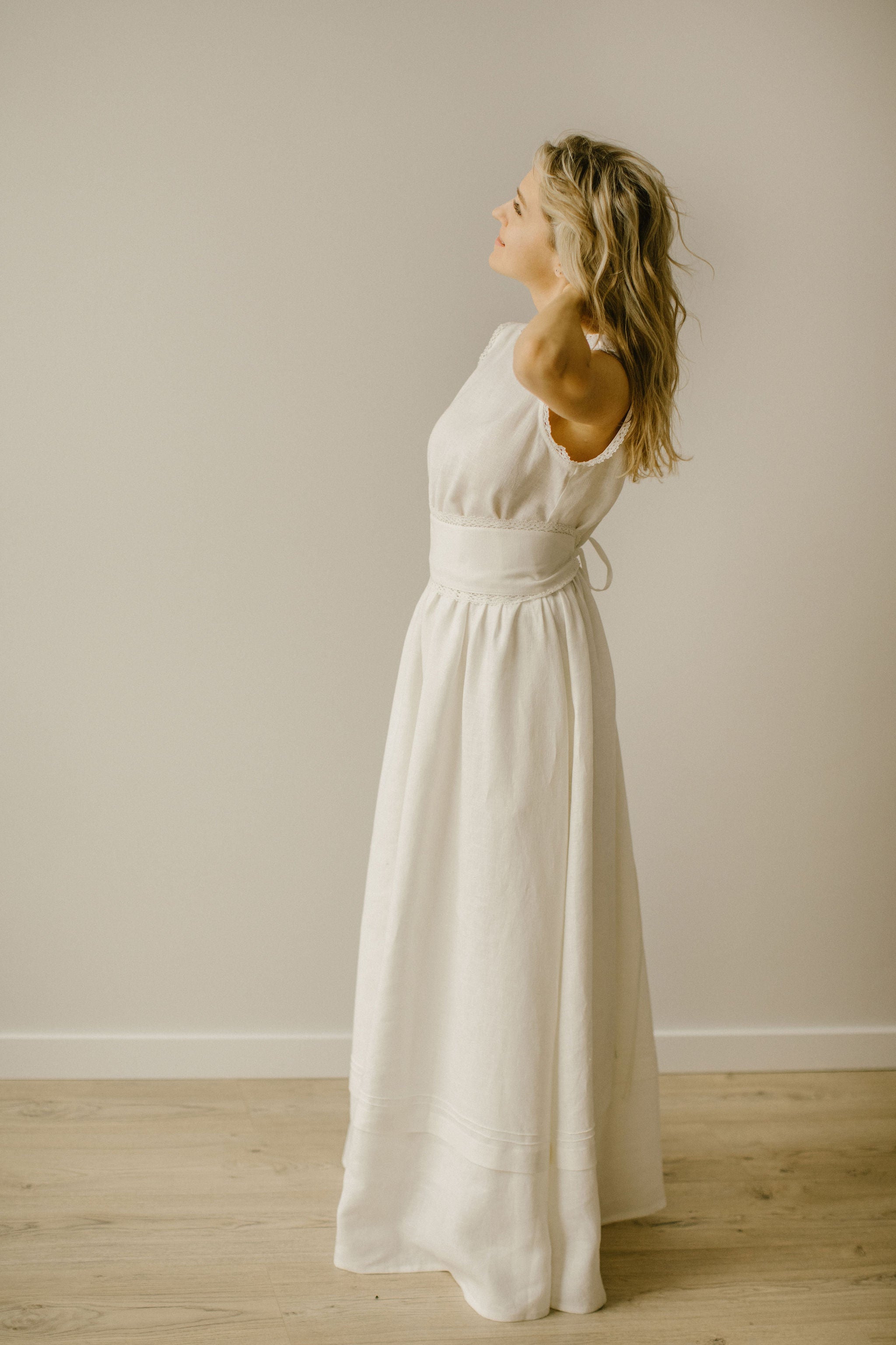 Linen Goddess Wedding Dress. Handcrafted. Ethically. – Linen Wedding Dress