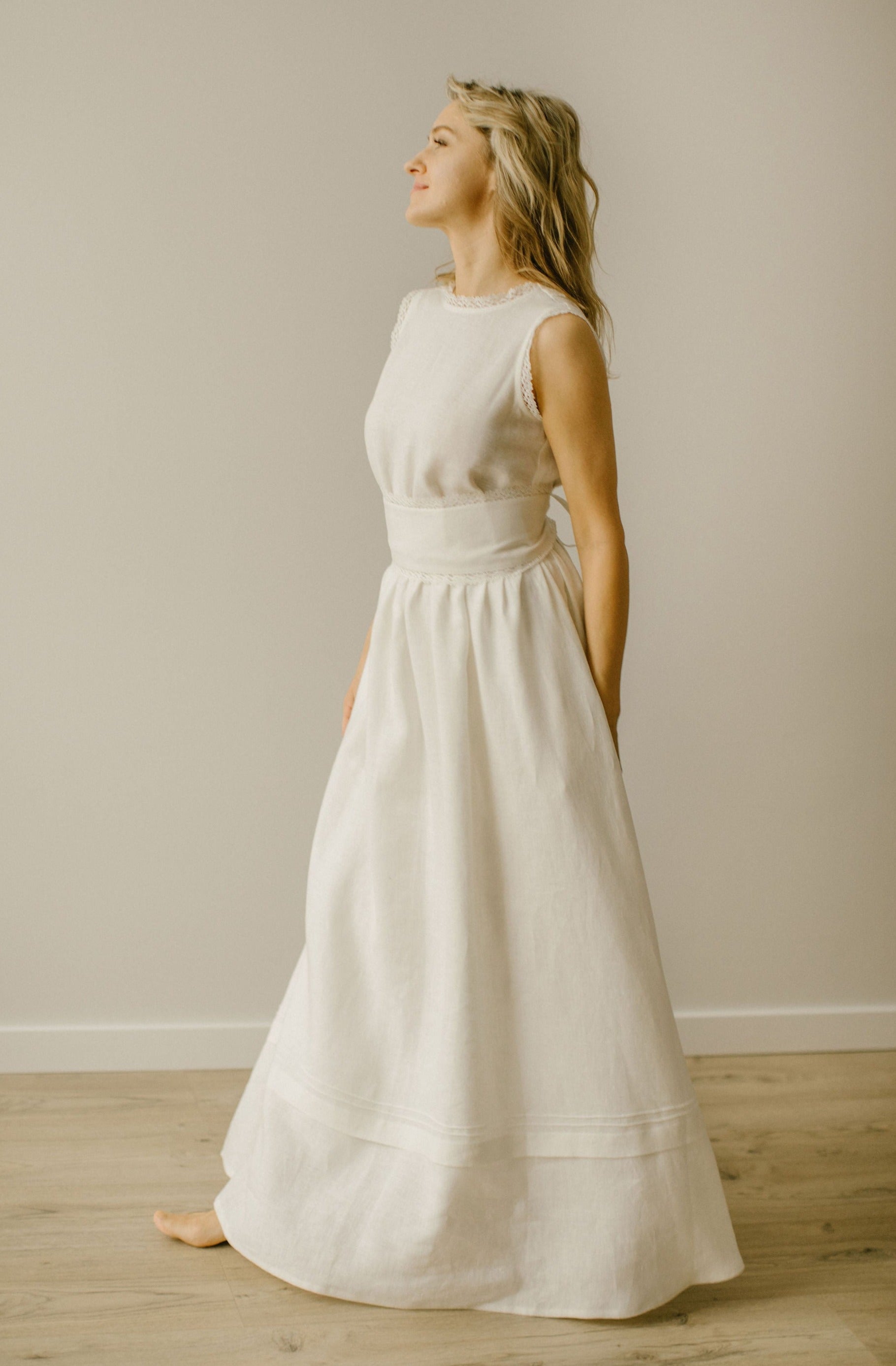 Linen Goddess Wedding Dress. Handcrafted. Ethically. – Linen Wedding Dress