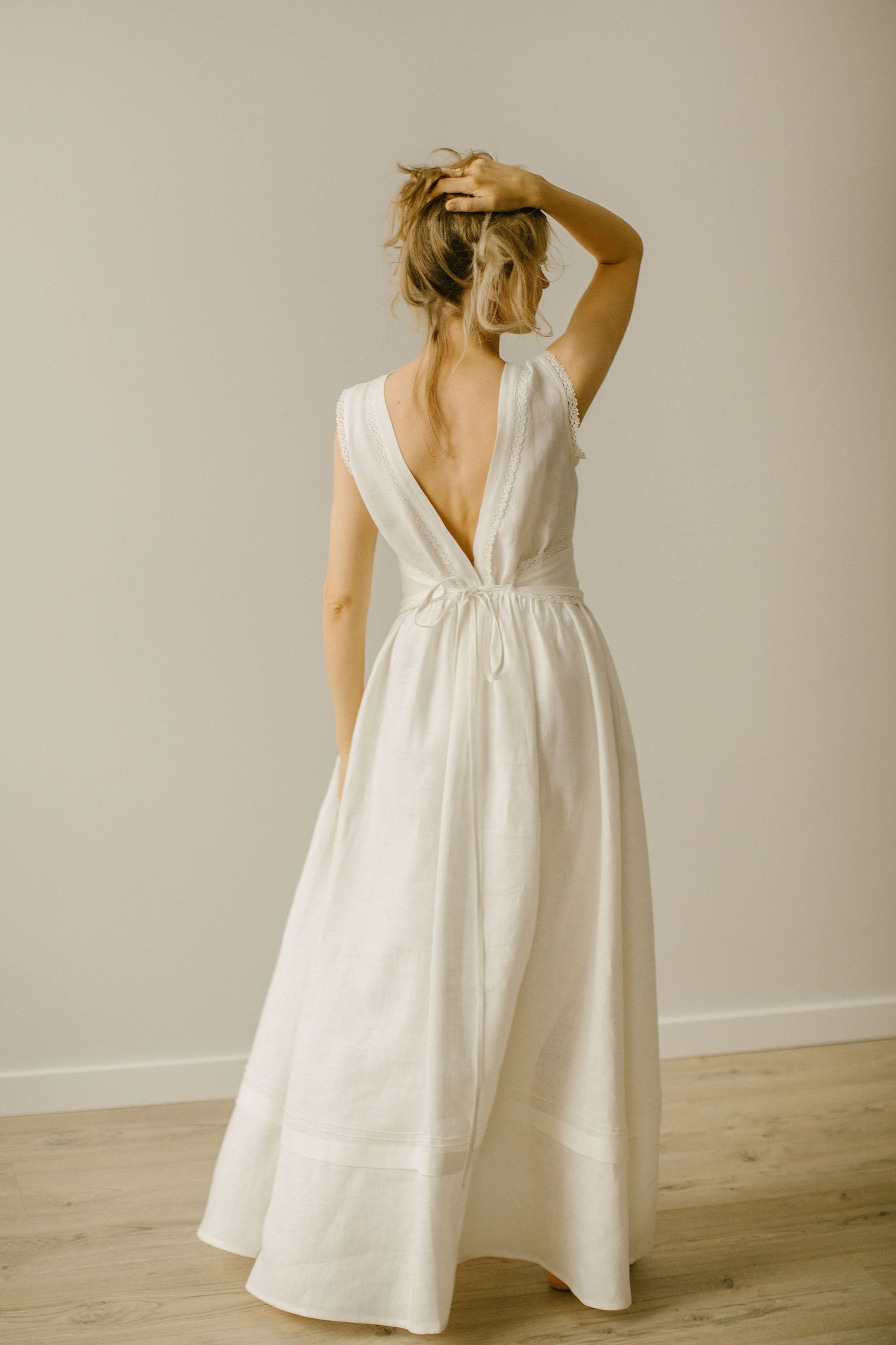 Linen Goddess Wedding Dress. Handcrafted. Ethically. – Linen Wedding Dress