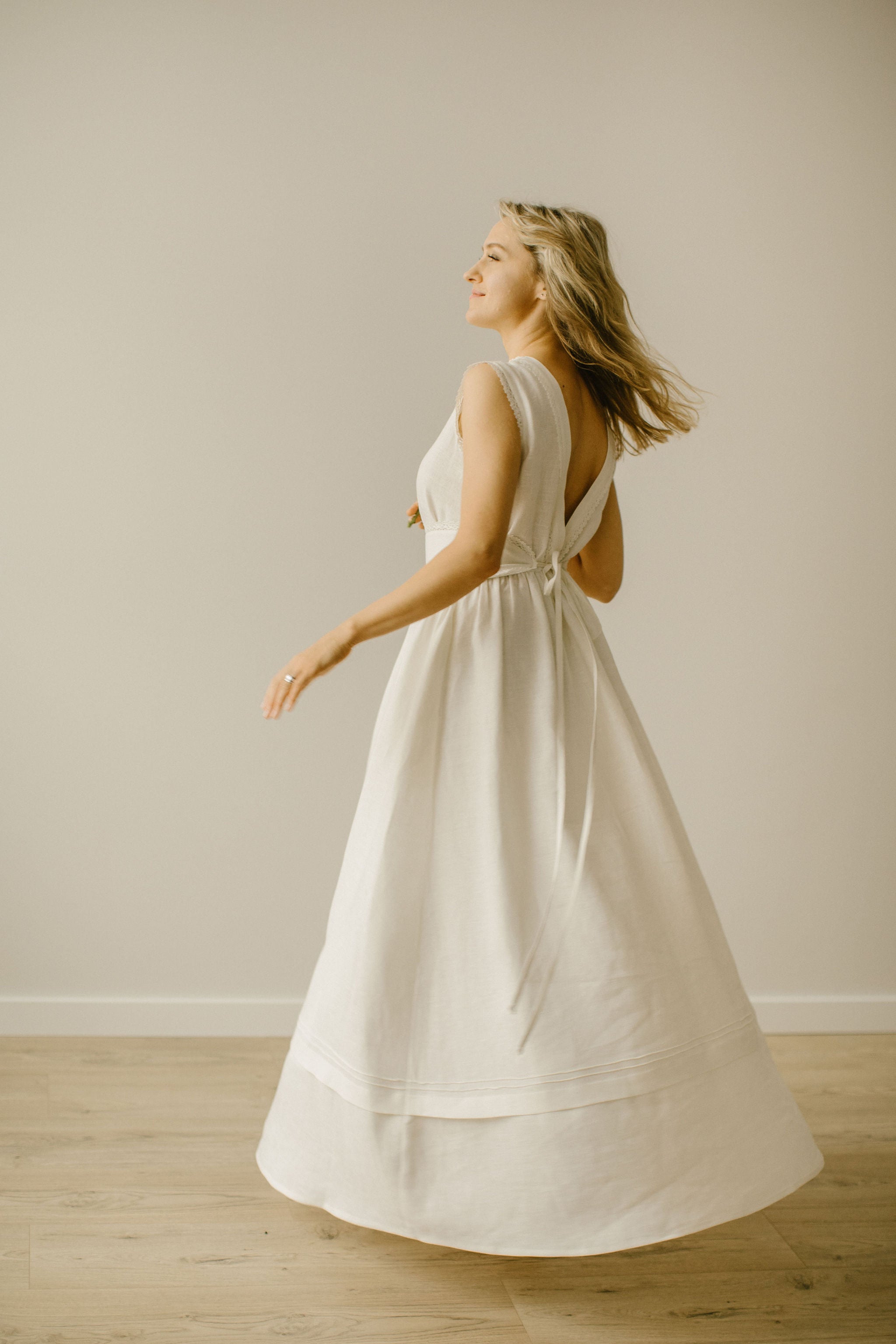 Linen Goddess Wedding Dress. Handcrafted. Ethically. – Linen Wedding Dress